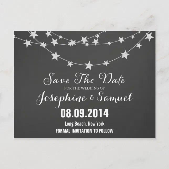 Chalkboard Save The Date Announcement Postcard | Zazzle Chalkboard Save The Date Announcement Postcard | Zazzle