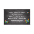 Chalkboard School Teacher | Rainbow Butterflies Business Card | Zazzle