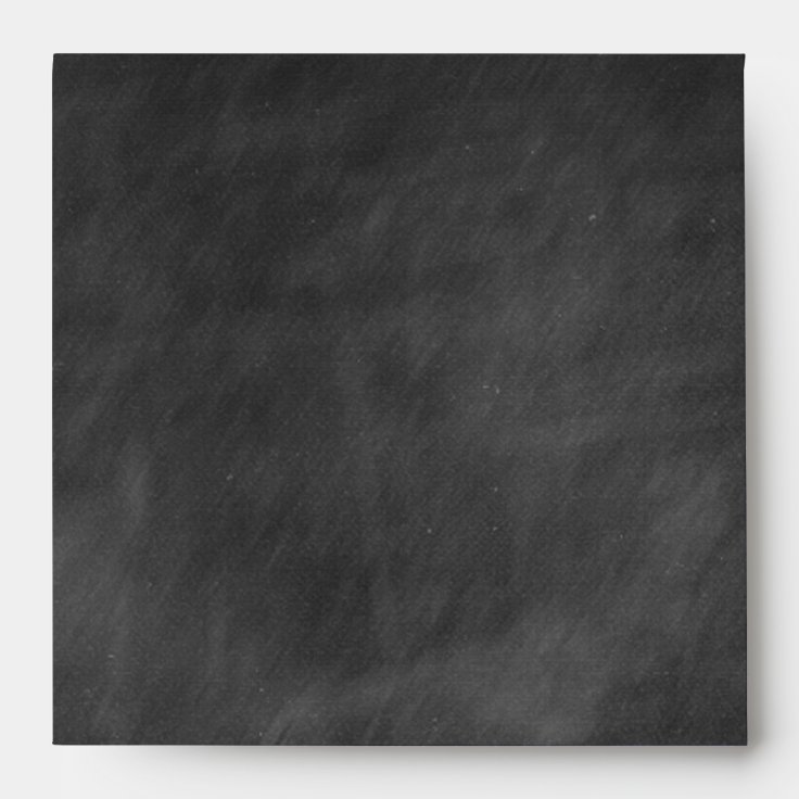 Chalkboard Square Personalized Envelopes | Zazzle