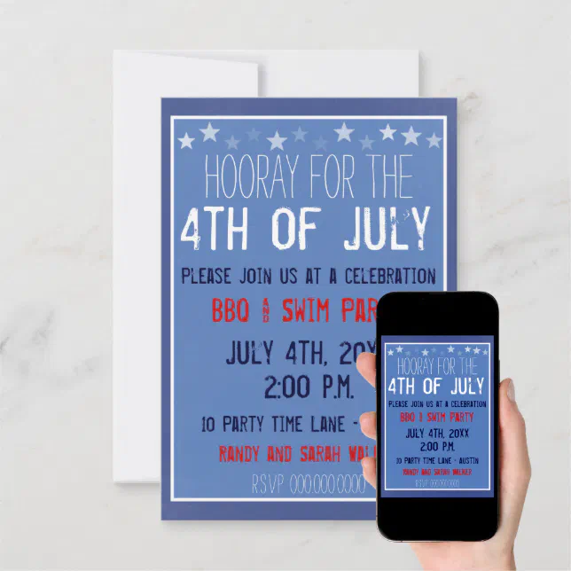 Chalkboard Star Invitation | Zazzle