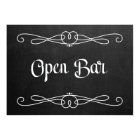 Affordable Chalkboard Wedding Open Bar Sign Invitation | Zazzle.com
