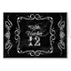 Chalkboard Style Rustic Swirl Table Number Cards | Zazzle