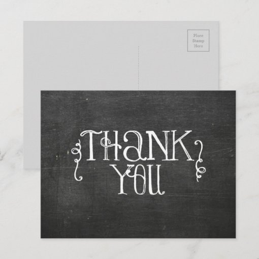 chalkboard thank you card | Zazzle
