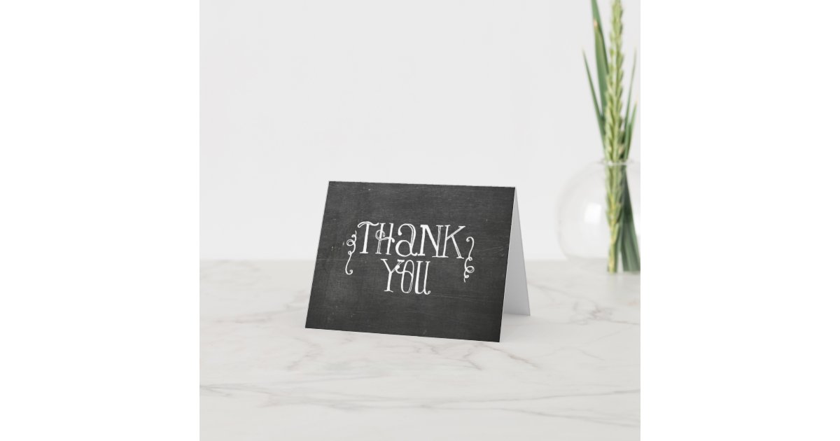 chalkboard thank you card | Zazzle