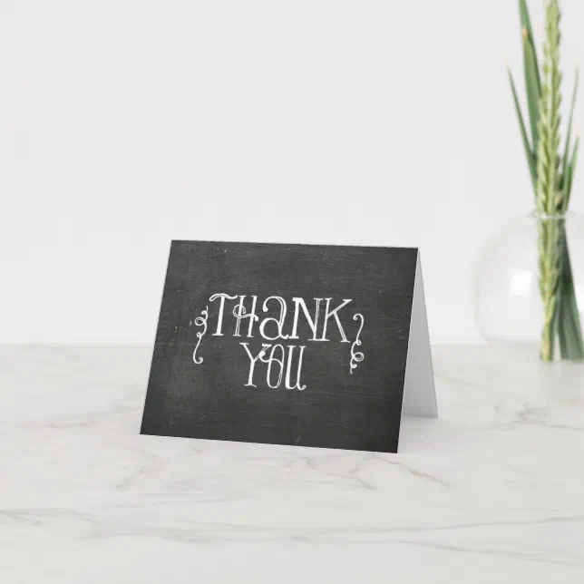 chalkboard thank you card | Zazzle