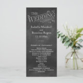 Chalkboard Wedding Program | Zazzle