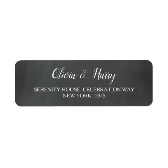 Chalkboard | Wedding Return Address Labels | Zazzle.com