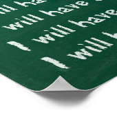 Chalkboard Writing Poster | Zazzle