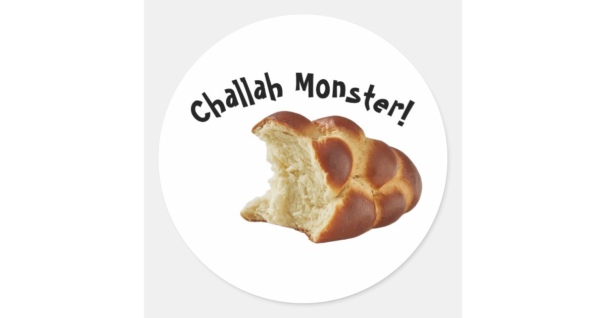 Challah Monster Shabbat Sticker | Zazzle
