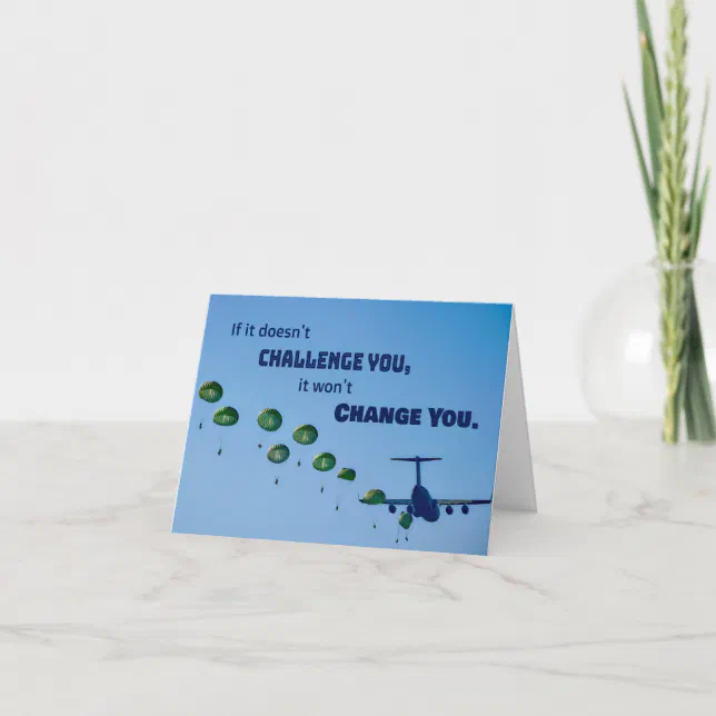 Challenge You Army Soldier Boot Camp Cadet Card | Zazzle