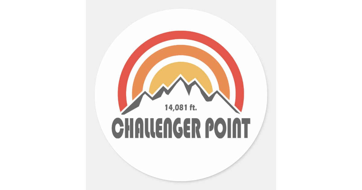 Challenger Point Classic Round Sticker | Zazzle