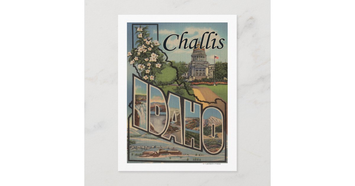 Challis, Idaho - Large Letter Scenes Postcard | Zazzle