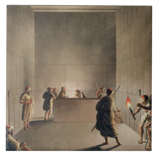 Chamber and Sarcophagus in the Great Pyramid of Gi Tile | Zazzle