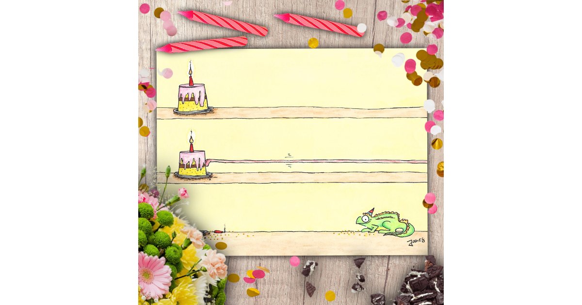 Chameleon Birthday Postcard | Zazzle