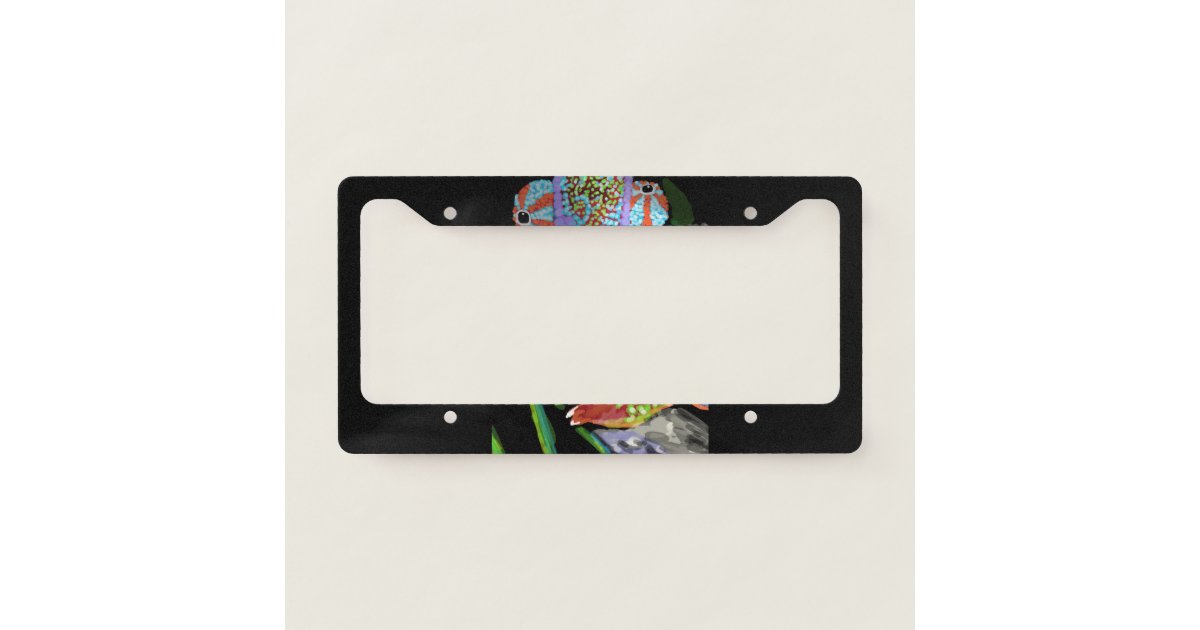 Chameleon Licence Border License Plate Frame | Zazzle