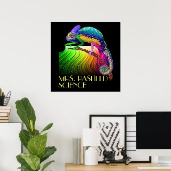 Chameleon / Science Teacher Poster | Zazzle