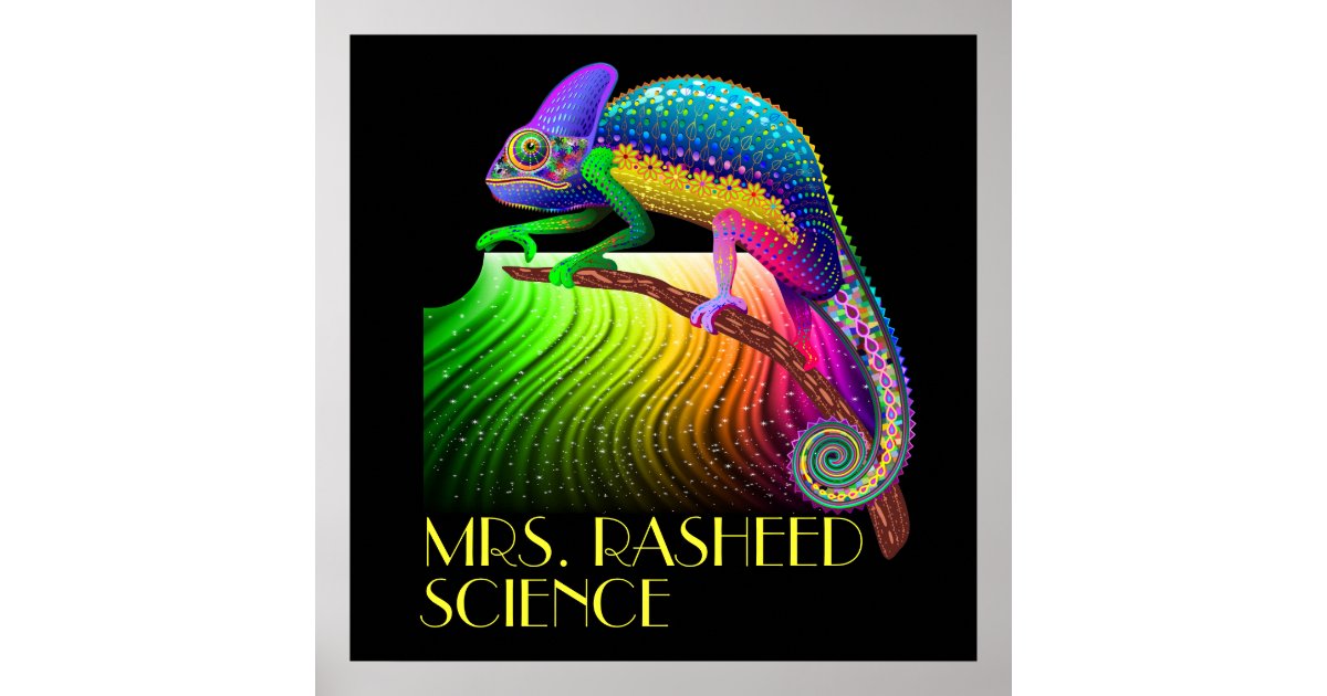Chameleon / Science Teacher Poster | Zazzle