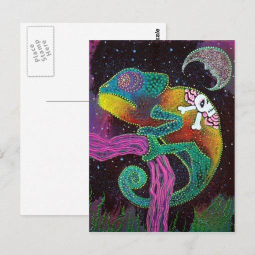 Chameleon Tattoo Postcard | Zazzle