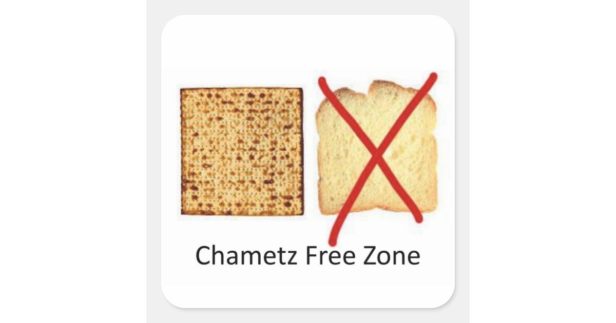 Chametz Free Zone Square Sticker | Zazzle