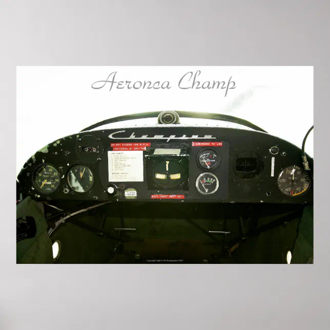 Champ Cockpit Poster | Zazzle