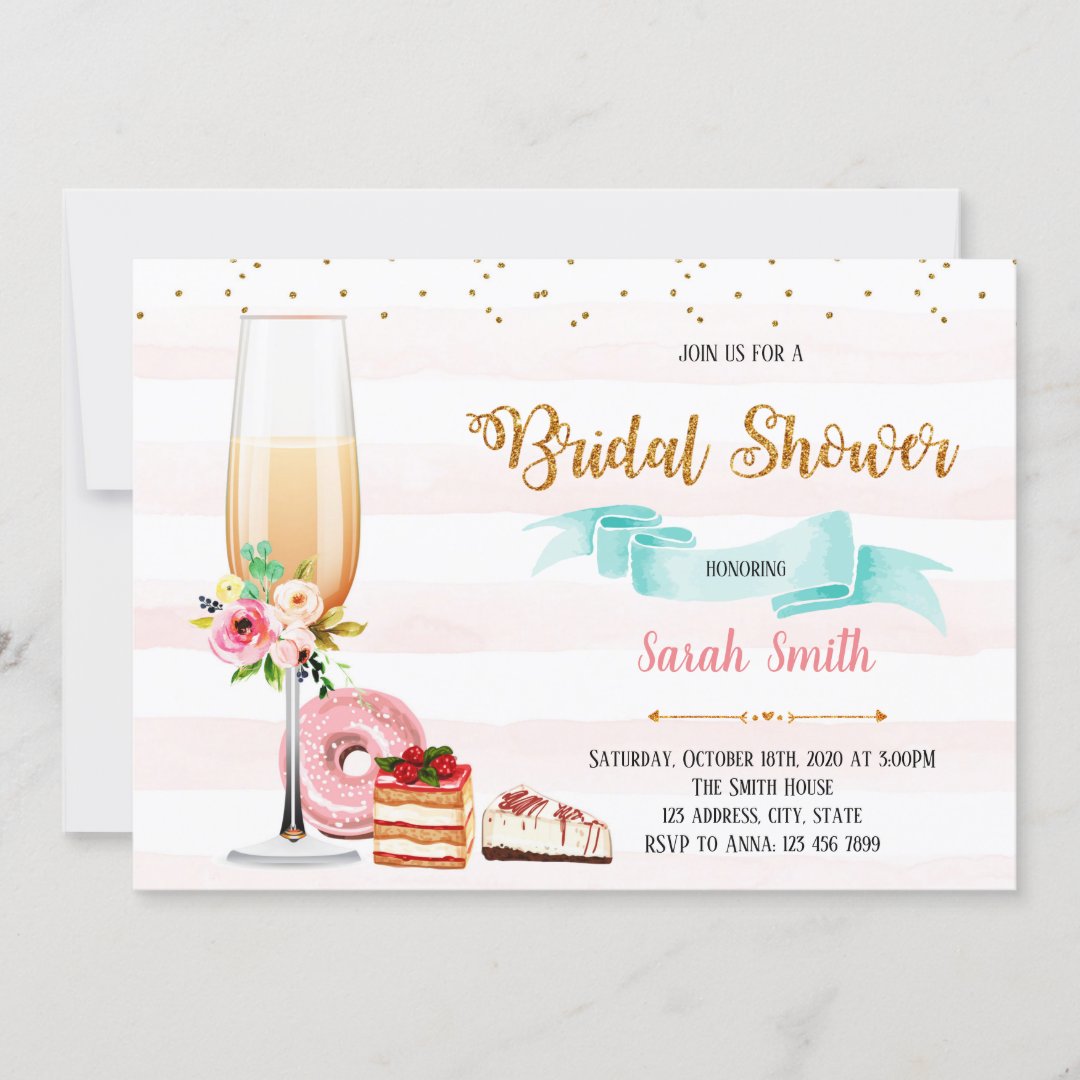 Champagne and Dessert party invitation | Zazzle