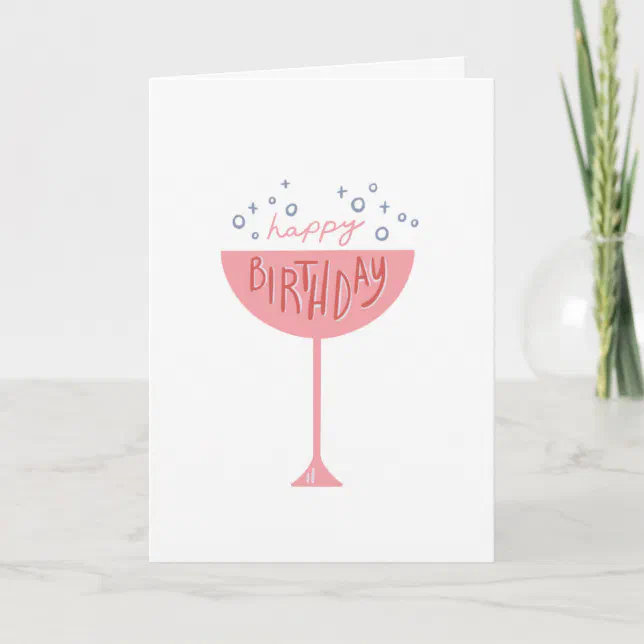 Champagne Birthday Card | Zazzle