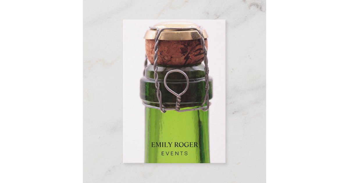 Champagne Bottle Business Card | Zazzle