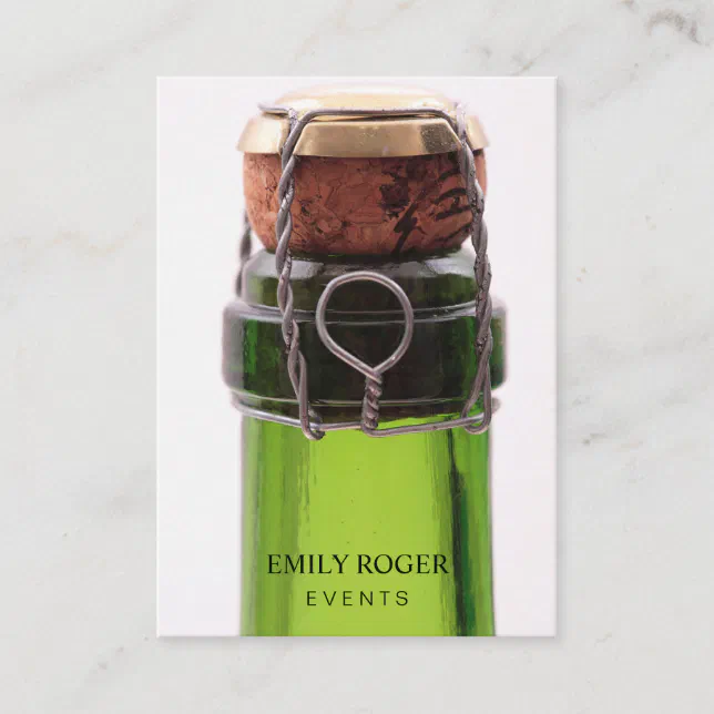 Champagne Bottle Business Card | Zazzle