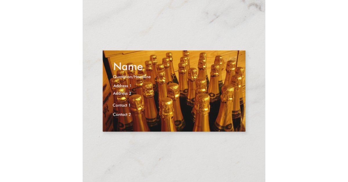 Champagne Bottles Business Card | Zazzle