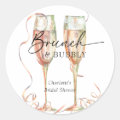 Champagne Bridal Shower Classic Round Sticker | Zazzle