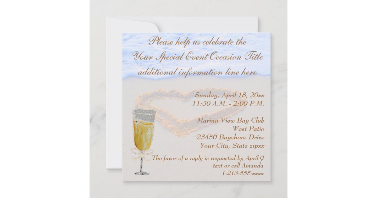 Champagne Brunch Celebration Party Invitation | Zazzle