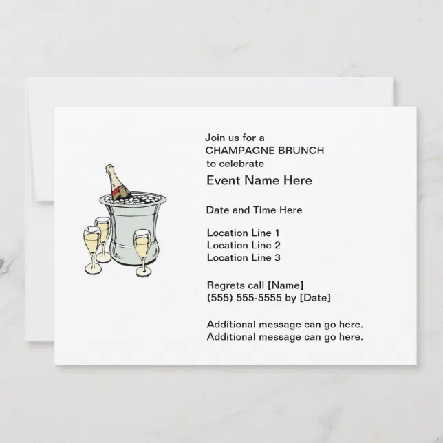 Champagne Brunch Invitations | Zazzle