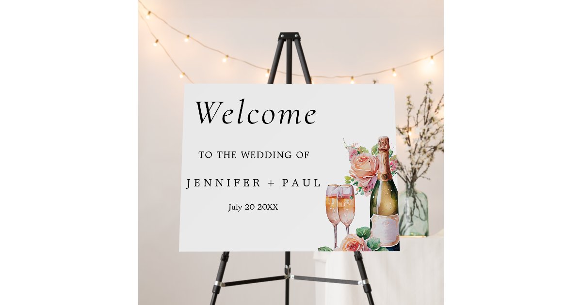 Champagne Celebration Welcome Sign | Zazzle