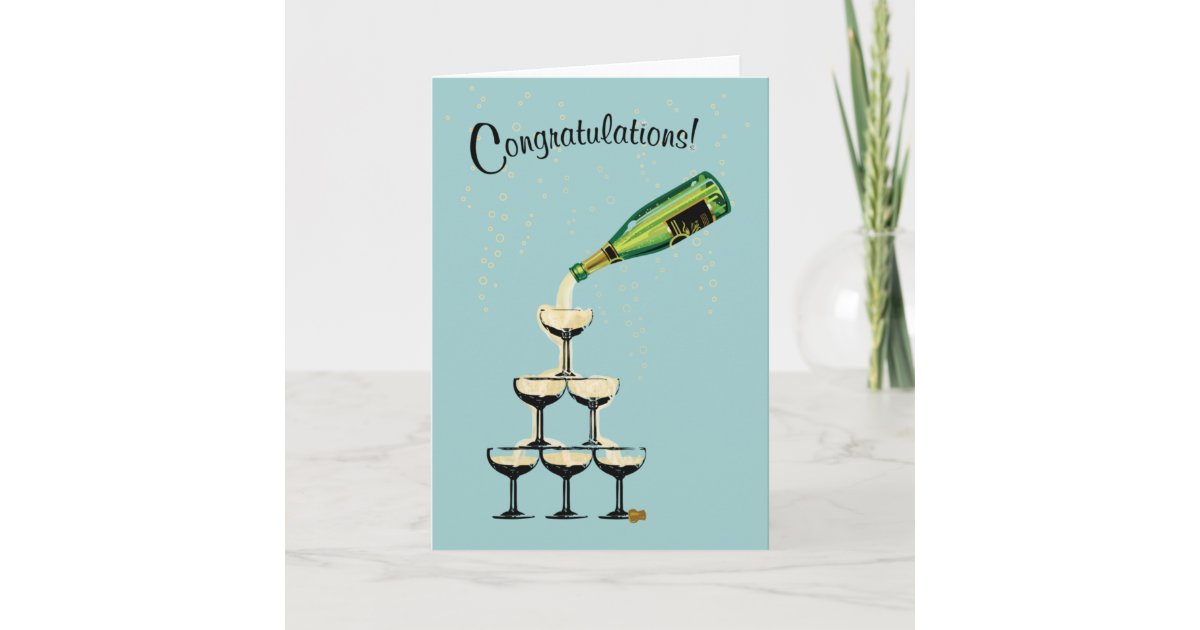 Champagne Congratulations card | Zazzle
