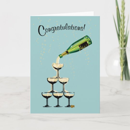 Champagne Congratulations card | Zazzle.com
