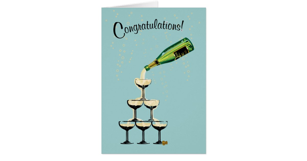 Champagne Congratulations card | Zazzle
