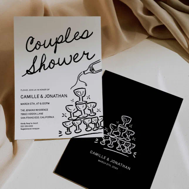 Champagne Couples Shower Invitation | Zazzle