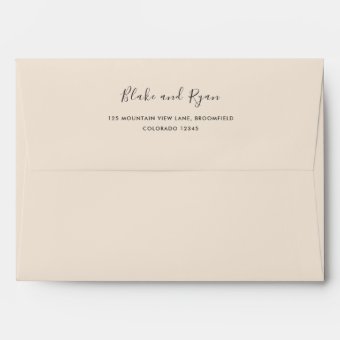 Champagne Cream Envelope with Elegant Peach Floral | Zazzle