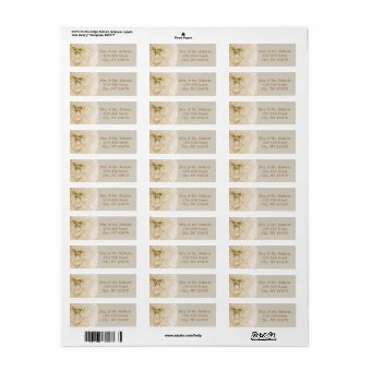 Champagne damask floral mason jar wedding label | Zazzle