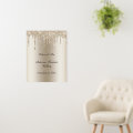 Champagne Dripping Glitter Wedding Welcome Sign | Zazzle