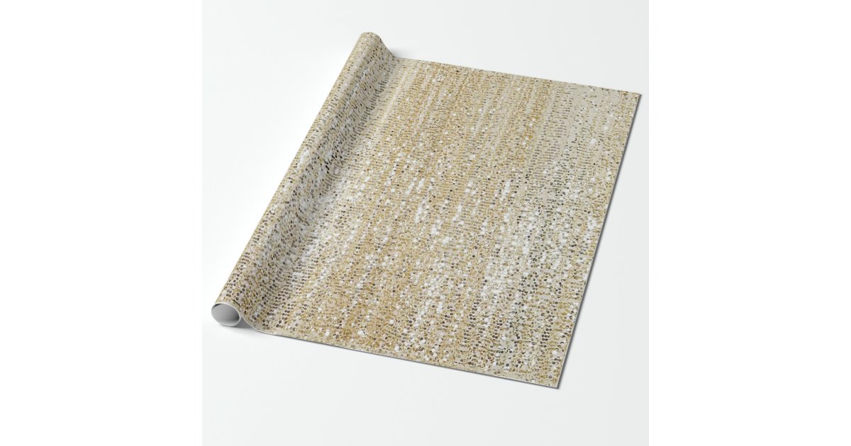 Champagne Glitter Modern Wrapping Paper | Zazzle