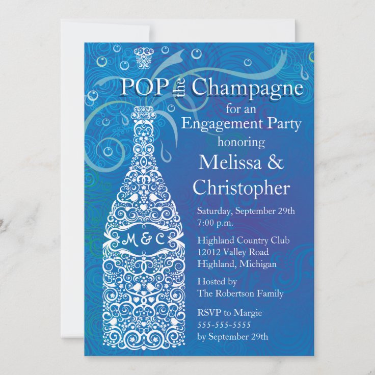 Champagne Invitation | Zazzle