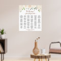 Champagne Peach Floral Alphabetical Seating Chart | Zazzle