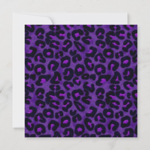 Champagne Purple Leopard Birthday Party Invitation | Zazzle