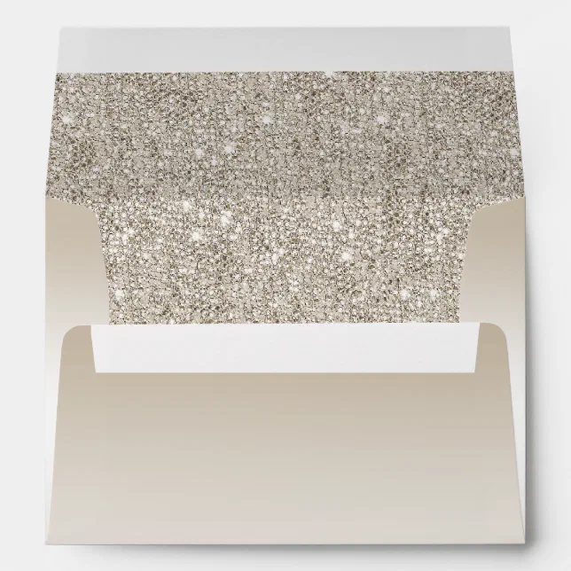 Champagne Sequins Envelope | Zazzle