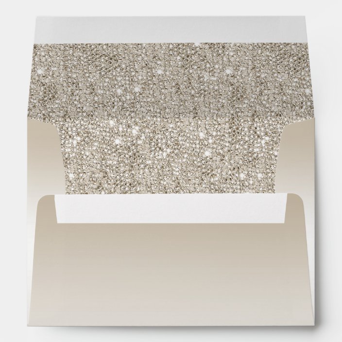 Champagne Sequins Envelope | Zazzle.com