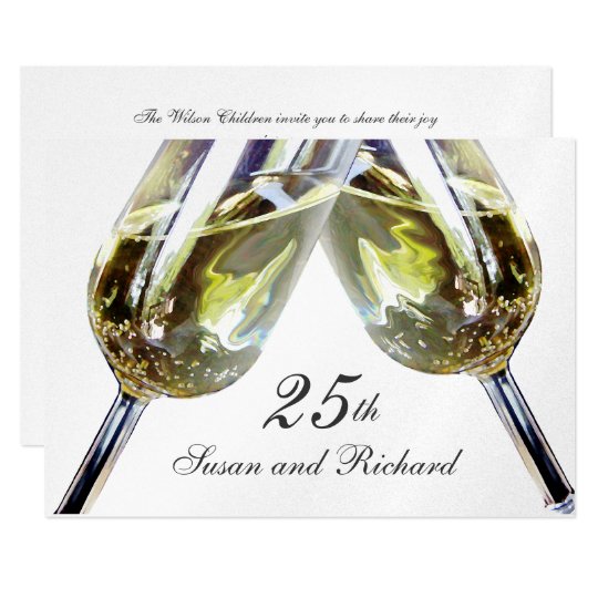 Champagne Toast 25th Anniversary Invitation Zazzle champagne-toast-25th-anniversary-invitation-zazzle
