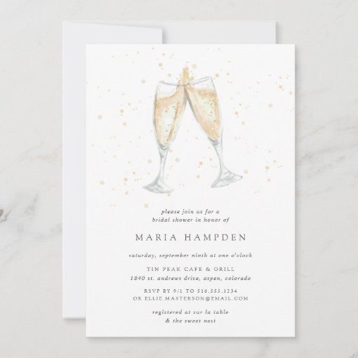 Champagne Toast | Bridal Shower Invitation | Zazzle