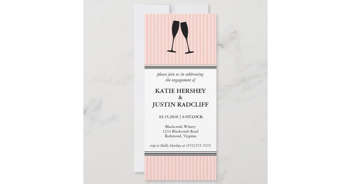 Champagne Toast Engagement Party Invitation | Zazzle