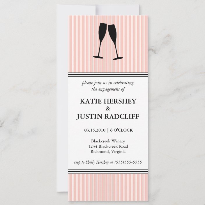 Champagne Toast Engagement Party Invitation | Zazzle.com